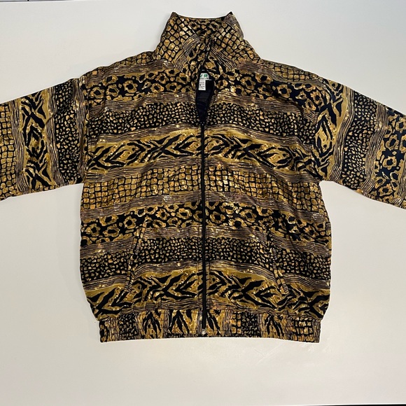 Jackets & Coats | Vintage Animal Print Bomber Jacket | Poshmark